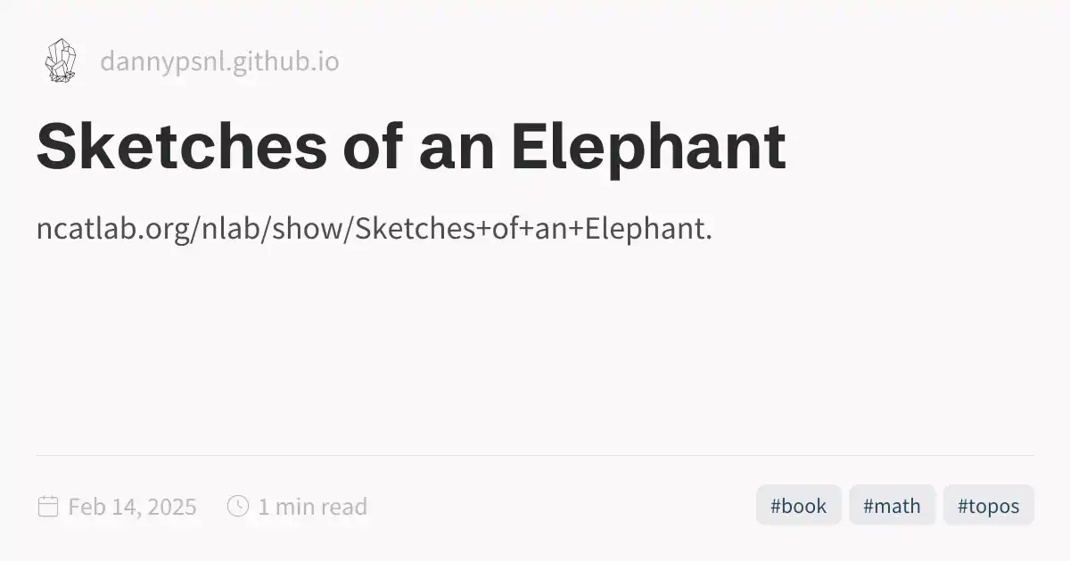 Sketches of an Elephant